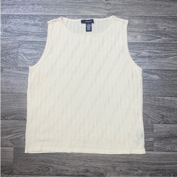 Jones Wear | Tops | Vintage Jones Wear Cream Colored Knit Tank Top ...